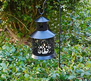 LUMABASE Shepherd's Hooks With Lanterns, Set Of 2