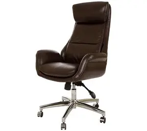 GLITZHOME Executive Adjustable Swivel Office Ch Air On Casters - One-color