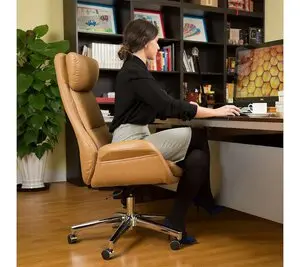 GLITZHOME Executive Adjustable Swivel Office Ch Air On Casters