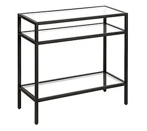 HUDSON&CANAL Hudson & Canal Sivil Rectangular Side Table Wit Lower Shelf