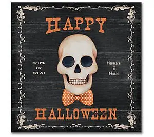 COURTSIDE MARKET Halloween Vintage Sign 16x16 C Anvas Wall Art - One-color