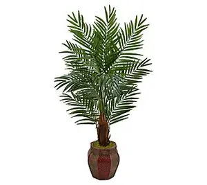 NEARLY NATURAL 5' Areca Palm Tree In Planter By - One-color