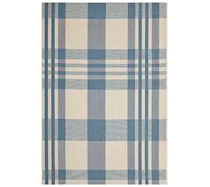 SAFAVIEH 8' X 11' Plaid Indoor/outdoor Rug - One-color
