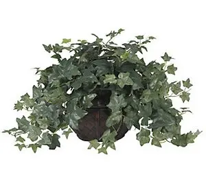NEARLY NATURAL Puff Ivy With Vase Silk Plant By - One-color