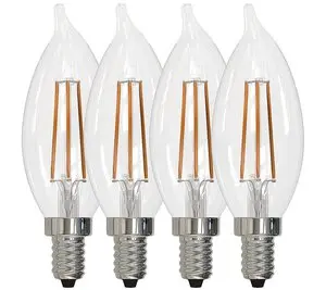 BULBRITE 4.5w Warm White Ca10 Led Chandelier Li Ght Bulbs, 4pk - One-color
