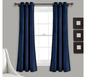 LUSH DECOR Prima Velvet Solid 38'x63' Window Curtains L Ush Decor - One-color