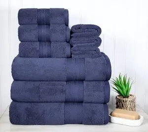 SUPERIOR Turkish Cotton 9-piece Solid Absorben Wel Set