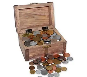 AMERICAN COIN TREASURES Chest 100 Coins From Ar Ound The World - One-color