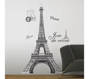 ROOMMATES Eiffel Tower Peel & Stick Giant Wall Decal