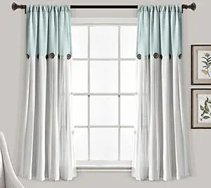 LUSH DECOR Linen Button 40'x63' Single Window Panel Lus H Decor