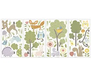 ROOMMATES Woodland Animals Peel & Stick Wall De Cals - One-color