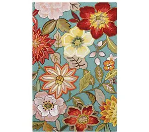 NOURISON HOME Fantasy Aqua 3'6 X 5'6 Area Rug - One-color