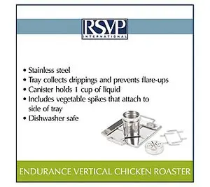 RSVP Stainless Steel Vertical Bbq Chicken Roast Er