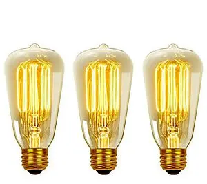 GLOBE ELECTRIC 3-pack 60w Vintage Edison S60 Li Ght Bulbs - One-color