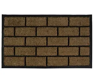 NORTHLIGHT Brown & Black Brick Rectangular Door At 18' X 29.5 - One-color
