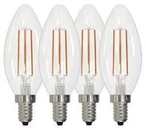 BULBRITE 4w Warm White B11 Led Chandelier Light Bulbs, 4pk - One-color