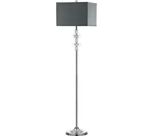 SAFAVIEH Times Square Floor Lamp Chrome With Sh De - One-color