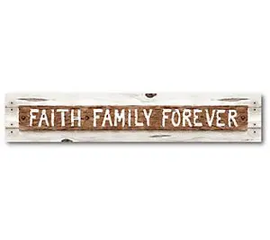 COURTSIDE MARKET Faith Family Forever 6' X 24' Wooden Panel - One-color