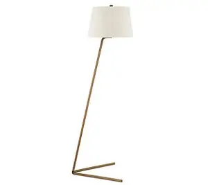 HUDSON&CANAL Hudson & Canal Markos Modern Floor Lamp With Li Nen Shade - One-color