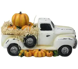 NORTHLIGHT 11.25' Truck Full Of Pumpkins And Hay Table Top Figure - One-color