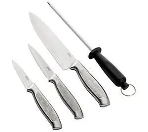 OSTER Edgefield 4-pc Cutlery Set With Stainless Steel Handles - Silver