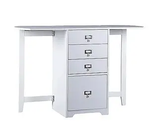 QVC Windsor White Fold-out Organizer & Craft Desk - One-color