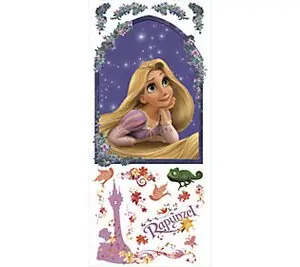 ROOMMATES Tangled Rapunzel Peel & Stick Giant W All Decals - One-color