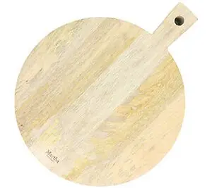 MARTHA STEWART 14' Mango Wood Round Charcuterie Serving Board