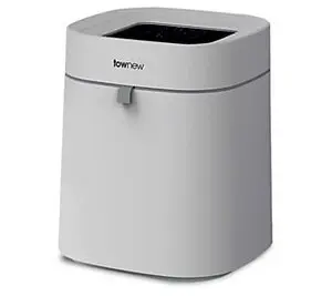 TOWNEW T02b Gray Self-cleaning & Self-changing 4.4-gal Trash Can - One-color