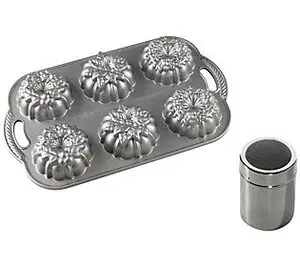 NORDICWARE Wreathlettes Pan & Powdered Sugar D Uster Set - One-color
