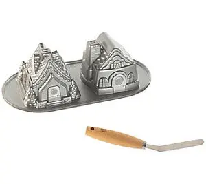 NORDICWARE Gingerbread House Duet Pan & Offset Spatula Set - One-color