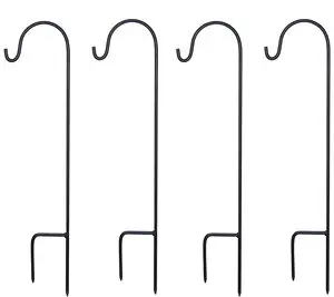 LUMABASE 18' Metal Shepherd's Hooks, Set Of 4 - One-color