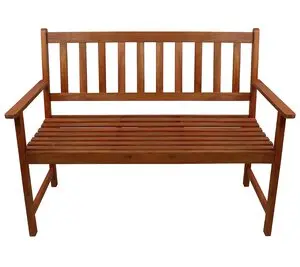 NORTHLIGHT 48' Light Brown Acacia Wood Outdoor Atio Bench - One-color