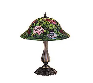 MEYDA Tiffany Style 20' Rose Bush Table Lamp - One-color