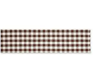 DESIGN IMPORTS 14'x108' Heavyweight Check Fring E Table Runner