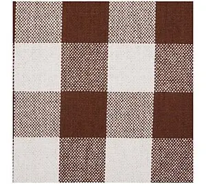 DESIGN IMPORTS 14'x108' Heavyweight Check Fring E Table Runner