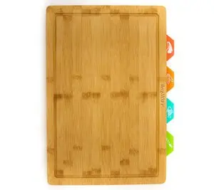 BERGHOFF Bamboo 5pc Cutting Board W/ 4 Muti-col Ored Inserts