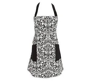DESIGN IMPORTS Damask Print Apron - One-color