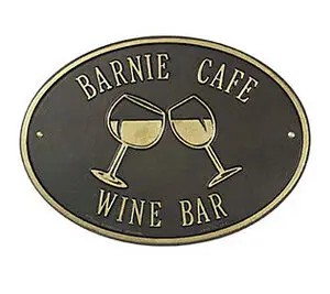 WHITEHALL Personalized Wine Plaque - One-color
