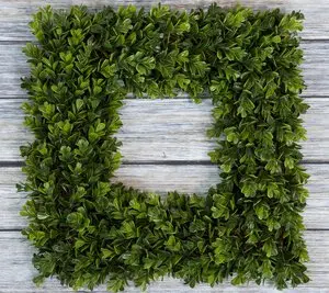 PURE GARDEN 16.5' Square Boxwood Wreath