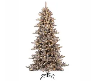 GLITZHOME Prelit Snow-flocked Fir Christmas Tre E W/ 400 Lights - One-color