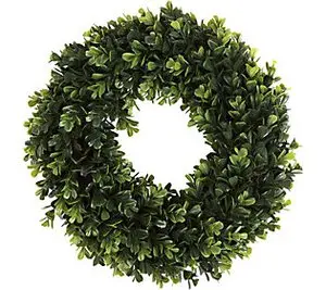 PURE GARDEN 14' Round Boxwood Wreath - One-color