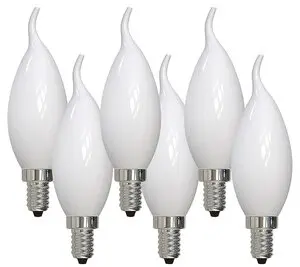 BULBRITE 5w Warm White Ca10 Led Chandelier Ligh Bulbs 6pk - One-color
