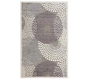NOURISON HOME Graphic Illusions Grey 3'6' X 5'6' Are A Rug - One-color