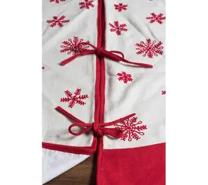 VICKERMAN 60' Let It Snow Collection Tree Skirt