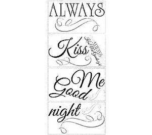 ROOMMATES Always Kiss Me Goodnight Peel & Stick Wall Decals - One-color