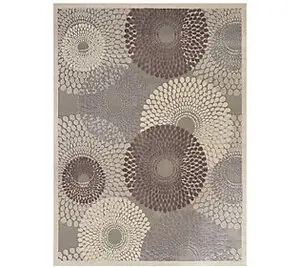 NOURISON HOME Graphic Illusions Grey 7'9' X 10'10' A Rea Rug - One-color