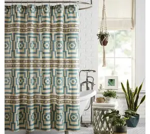 JUSTINA BLAKENEY Hypnotic Blue Shower Curtain - One-color
