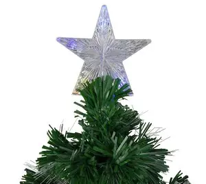 NORTHLIGHT 4' Potted Pine Star Xmas Tree Multic Lor Lights