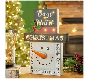 GLITZHOME 15' Led Lighted Snowman Christmas Adv Ent Countdown